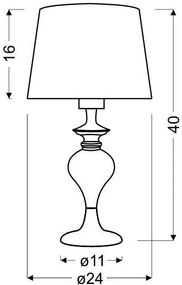 Černá stolní lampa Gillenia pro žárovku E27  - Candellux