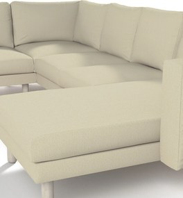 Potah na pohovku IKEA Norsborg rohová, 5-místná se šezlongem barva krémová látka lesklé, pletený vzor