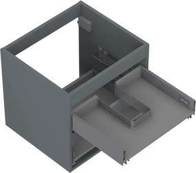 Mexen Box-A, závěsná skříňka 50 cm, 2 zásuvky, grafitová matná, 91AX0-0500-470-2-66