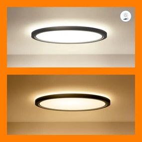 WiZ - LED RGB Stmívatelné stropní svítidlo SUPERSLIM LED/22W/230V Wi-Fi černá