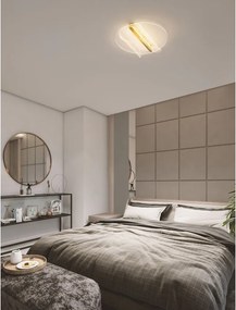 Hliníkové LED stmívatelné stropní svítidlo ve zlaté barvě 55x45 cm Valentin – Nova Luce