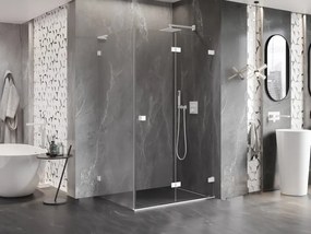 Mexen Lunar-F L, sprchový kout pravý 100 x 90 cm, 8mm čiré sklo, bílý profil, 836L-100-090-20-00-P