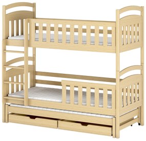 Dětská postel 90 cm VIOLA (s roštem a úl. prostorem) (borovice). 1013280