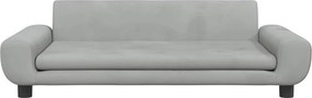 Pelíšek pro psy světle šedý 100 x 54 x 33 cm samet 171982