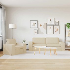 Set pohovek 2 ks Krémová textil 3407593