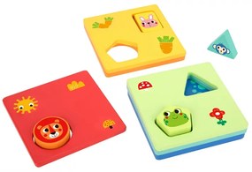 Tooky Toy Montessori Puzzle Zvířecí tvary a barvy