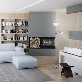 Rabalux Bronzová stojací lampa Action s bílými stínidly pro žárovky E27+E14 4065