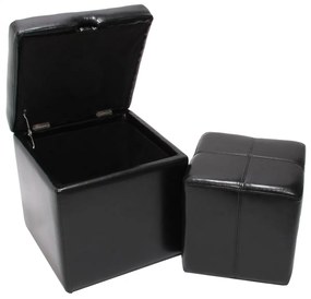 Sedací kostka Onex (SET 2 ks) - Černá