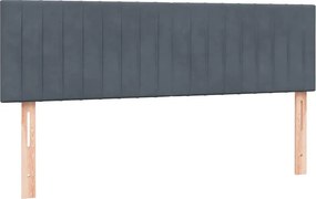Box spring postel s matrací tmavě šedá 160x210 cm samet 3316408