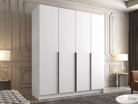 Velká šatní skříň 200 cm TOSIA 1 - bílá / černá