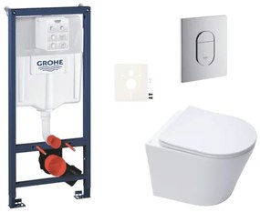 Závěsný wc set do lehkých stěn / předstěnová montáž SAT Infinitio SIKOGRSIN10A