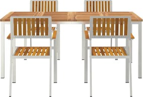 Zahradní jídelní sada 5 ks 180 x 90 x 75 cm 3334793