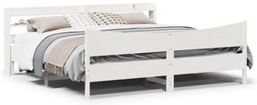 Rám postele s čelem bílý 180 x 200 cm masivní borovice 3307036