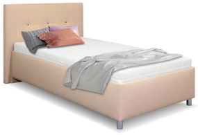 Čalouněná postel s úložným prostorem Crissy, 120x200, světle hnědá