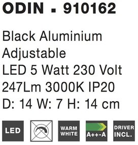 Nova Luce Nástěnné LED svítidlo ODIN, 5W Barva: Bílá
