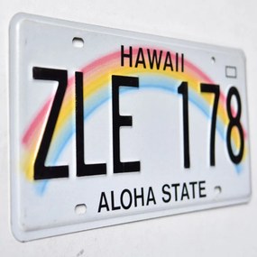 Americká SPZ Hawaii Aloha Rainbow ZLE 178