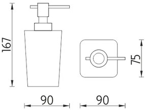 Nimco Dávkovač tekutého mýdla, pumpička plast EL 3031-55