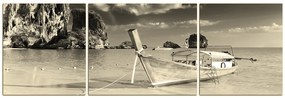 Obraz na plátně - Člun u břehu - panoráma. 5910FC (120x40 cm)