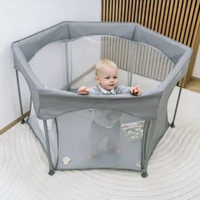 FreeON Dětská ohrádka Hexagon Quick Folding šedá / Rychlé skládání / 1