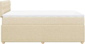 Box spring postel s matrací krémová 120x200 cm textil 3287435