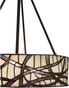 Kovové závěsné svítidlo se skleněným stínidlem ø 46 cm Waldorf – Premier Housewares