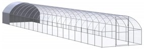 Venkovní klec pro kuřata 3 x 20 x 2 m pozinkovaná ocel 3095479