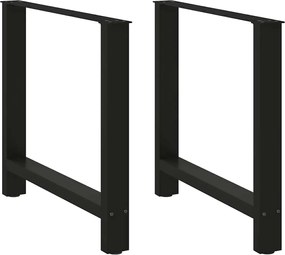 vidaXL Nohy k jídelnímu stolu z oceli 2 ks 80 x (72-73) cm ocel [4013312] Barva: Přírodní