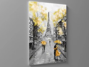 Liox Obraz olejomalba Paříž žlutá Rozměr: 100 x 150 cm