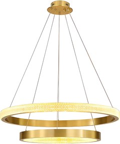 Toolight Toolight, LED stropní svítidlo 60cm, 55W, 3500lm + dálkové ovládání, APP1772-CP, zlatá matná, OSW-06351
