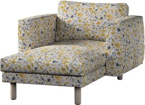 Potah na IKEA Norsborg šezlong s loketními opěrkami barva žlutá látka pletený vzor, vzorované