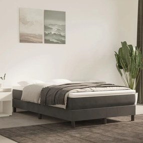 Box spring postel s matrací tmavě šedá 120 x 200 cm samet - Default Title