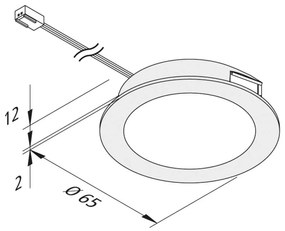 LED podhledové světlo FAR 58 ocel 3ks 3W 3 000K