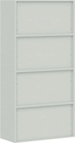 Kartotéka světle šedá 90 x 40 x 180 cm ocel 339753