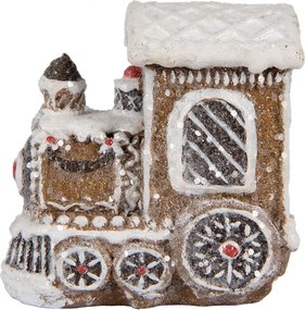 Vánoční dekorace perníková mašinka Gingerbread Train - 5*3*5 cm