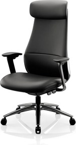 Kancelářské kožené manažerské křeslo černé COMMAND