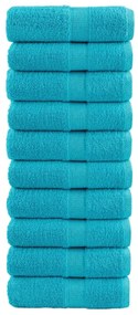 Prémiové mycí utěrky SOLUND 10 ks tyrkysové 30x30 cm 600 g/m² 137445
