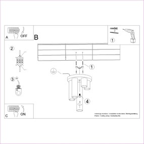 Sollux Lighting Stropní svítidlo LAGOS 5P bílé