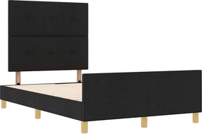 Rám postele s čelo Černá 120 x 200 cm textil 3344720