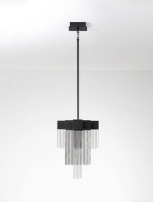 Matně černé ocelové LED stmívatelné závěsné svítidlo Revια – Nova Luce