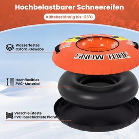Costway Nafukovací zimní pneumatika s tažným lankem a rukojetí Snowtube