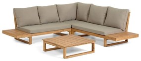 Hnědý zahradní lounge set pro 5 osob Flaviina – Kave Home