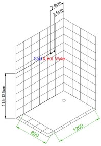 BPS-koupelny Hydromasážní box HYD-AL120 levý, 120x80 cm