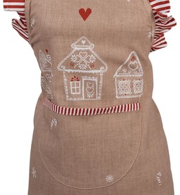Dětská kuchyňská zástěra s motivem perníkových domečků Gingerbread Bliss – 48x56 cm