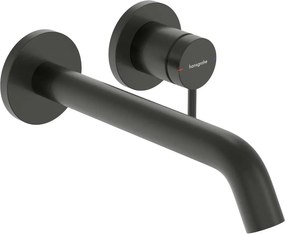 Hansgrohe Tecturis S - Umyvadlová baterie pod omítku, s výpustí, 2-otvorová instalace, EcoSmart+, kartáčovaný černý chrom 73351340