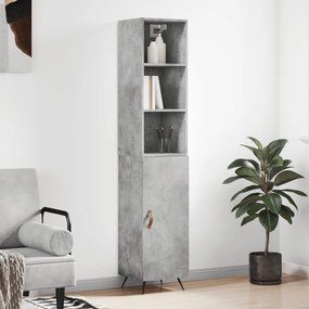 Skříň highboard betonově šedá 34,5x34x180 cm kompozitní dřevo