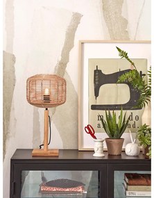 Stolní lampa ratanovým stínidlem v přírodní barvě (výška 40 cm) Tanami – Good&amp;Mojo