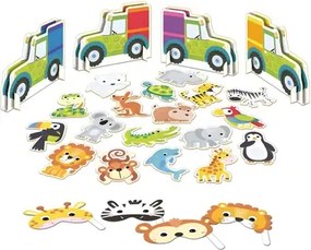 EDUCA Hra Memo ZOO / Pexeso / 3 herní varianty / 18 zvířátek