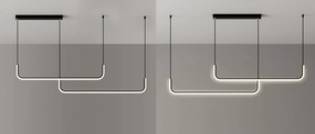 Závěsný LED lustr APP980-CP černý/neutrální bílá