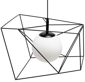 Toolight, závěsná stropní lampa 1xE27 APP1022-1CP, černá-bílá, OSW-06112