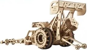 Ugears 3D dřevěné mechanické puzzle Závodní auto (dragster) / od 14 le
